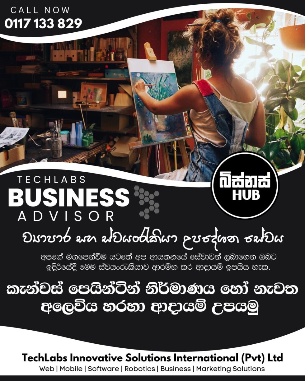 කැන්වස් පෙයින්ටින් නිර්මාණය හෝ නැවත අලෙවිය හරහා ආදායම් උපයමු | Business HUB Sri Lanka